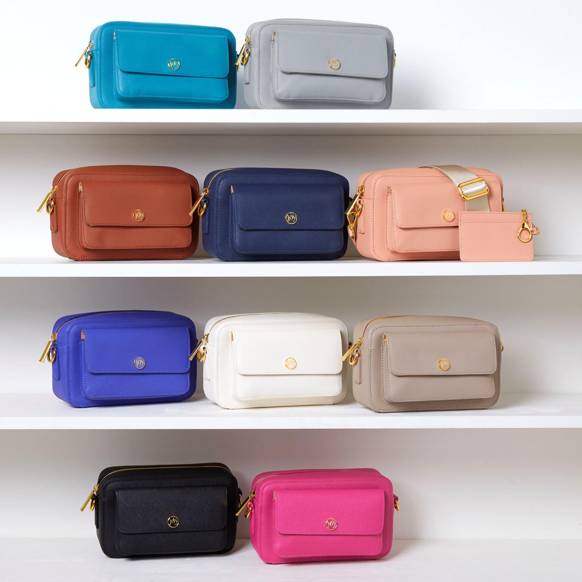 Joy Clean & Chic Saffiano Leather Crossbody Camera Bag with Joy Clean & Chic Saffiano Leather Crossbody Camera Bag with