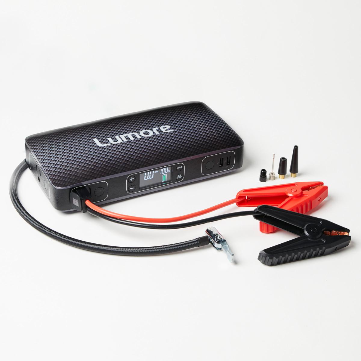 Lumore VoltAir 5 in 1 Jump Starter Power Bank w AC Port Cables