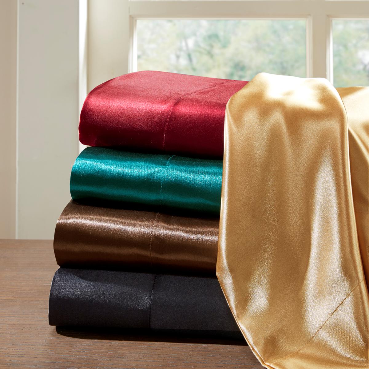 Madison Park Essentials Satin Wrinkle-Free 6pc Sheet Set - 10080701 | HSN