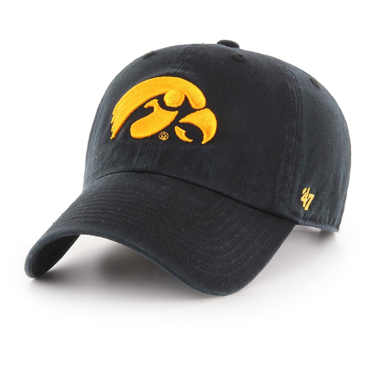 Men's '47 Black Iowa Hawkeyes Clean Up Adjustable Hat - 23215467 | HSN