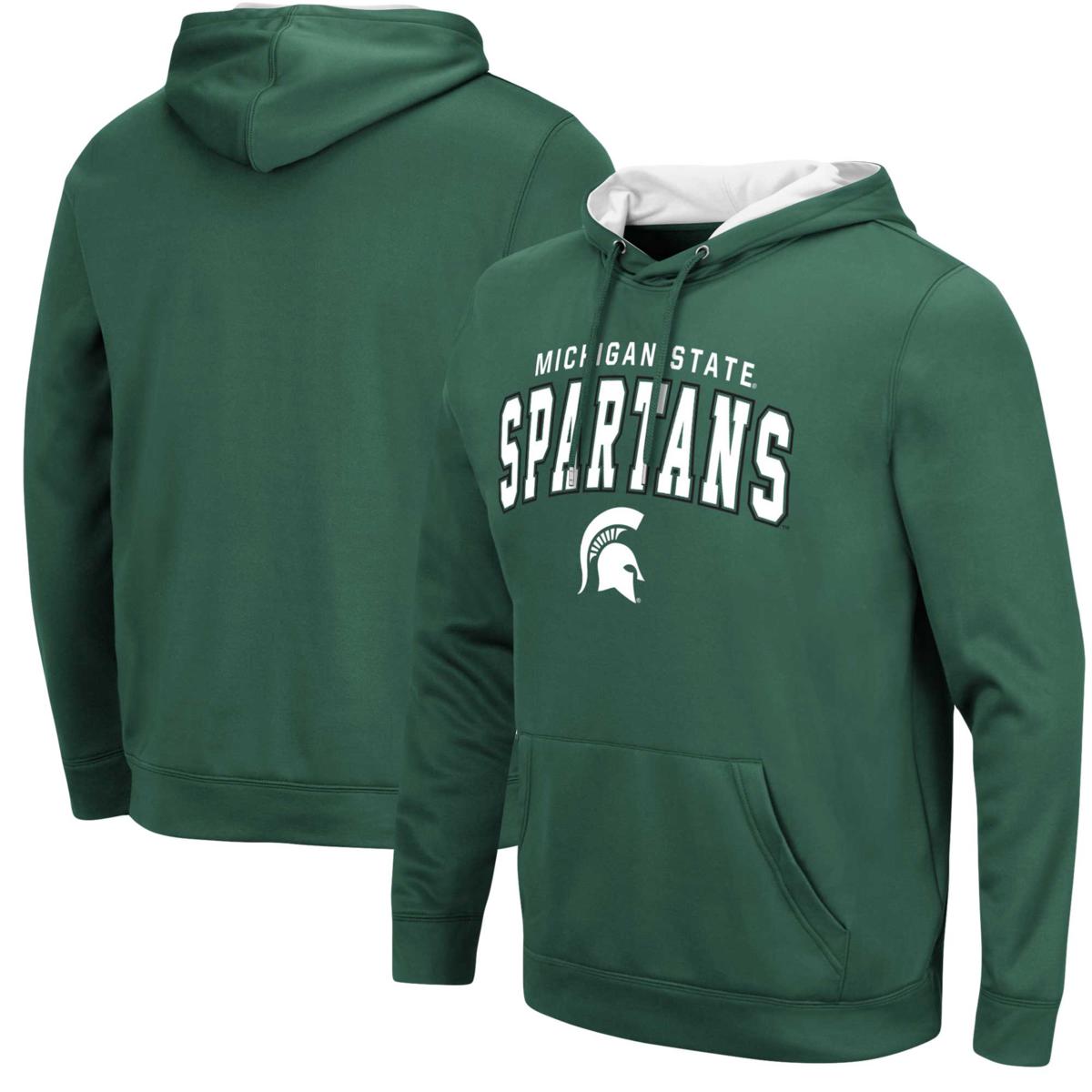 Men's Colosseum Green Michigan State Spartans Resistance Pullover ...