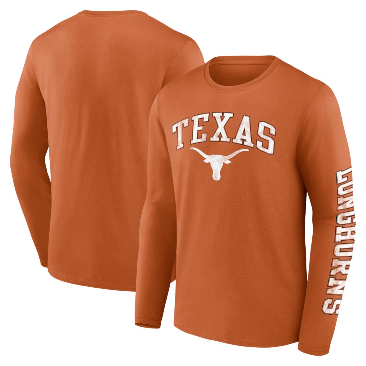 Men's Fanatics Branded Texas Orange Texas Longhorns Distressed Arch ...