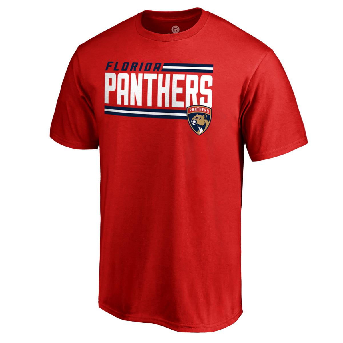Men's Fanatics Red Florida Panthers Iconic Collection On Side Stripe T ...