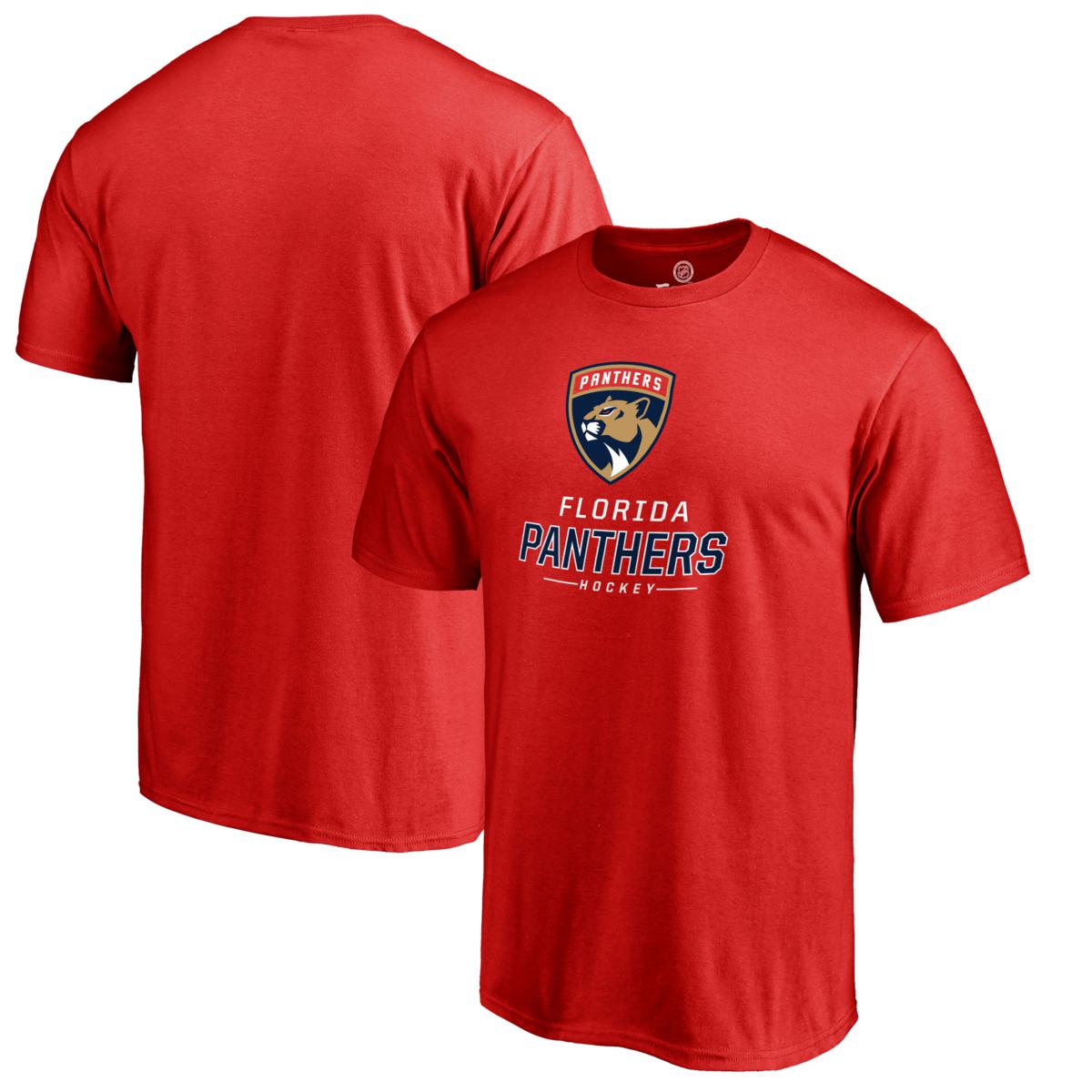 Men's Red Florida Panthers Team Lockup T-Shirt - 22726803 | HSN