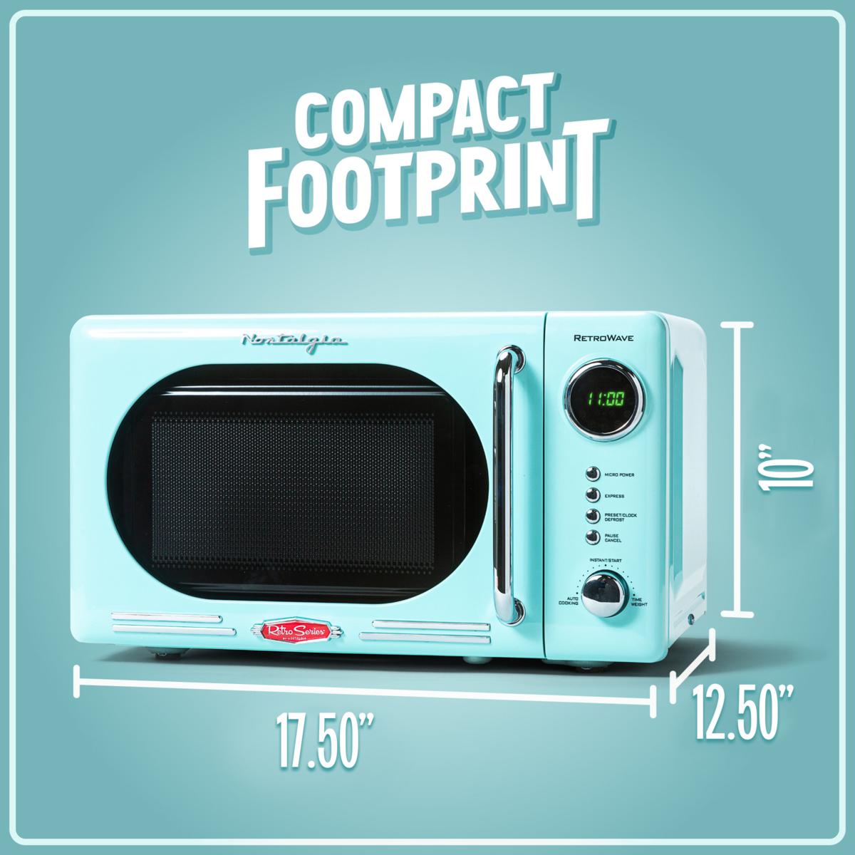Retro Microwave Nostalgia Retro 0.7 Cubic Foot 700 Watt Countertop
