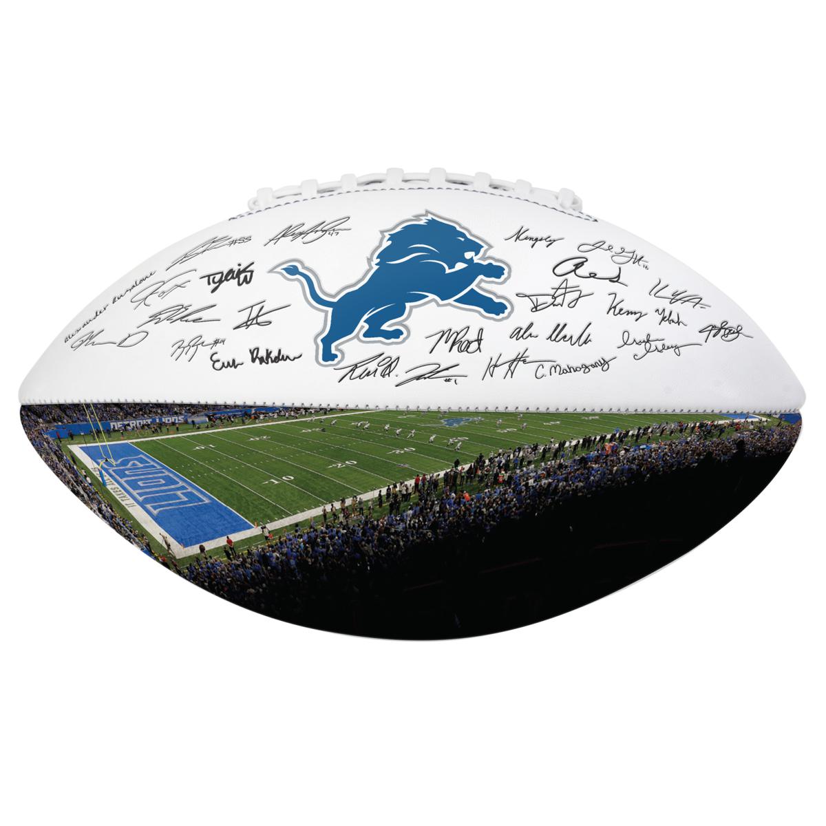 Officially Licensed NFL 2025 Autograph Football by Logo Brands - Lions ...