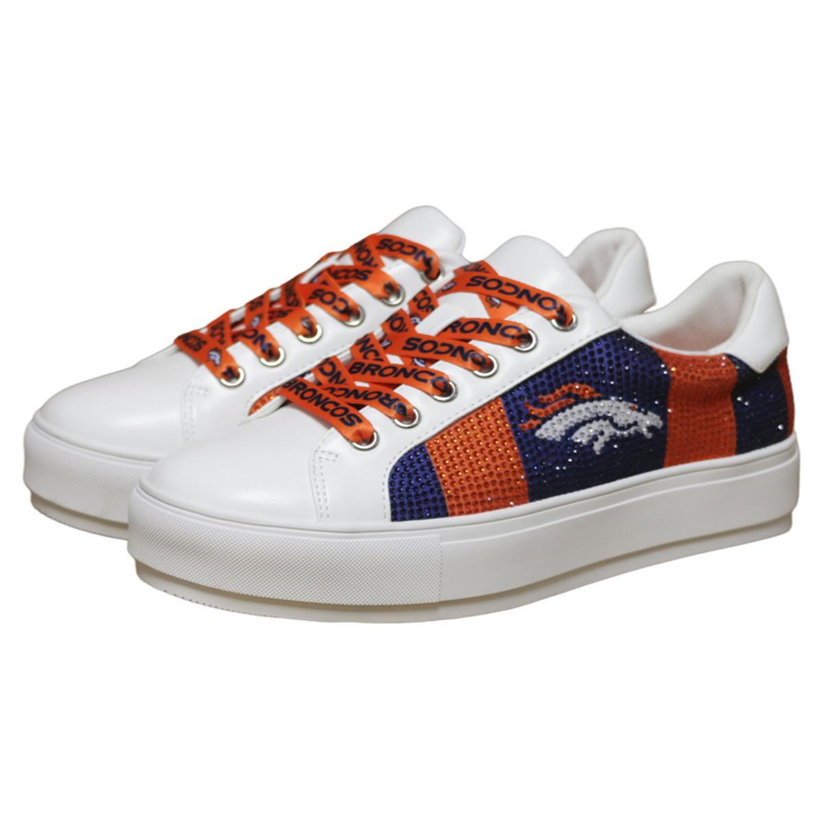 Officially Licensed NFL Lace-Up Sparkle Sneaker by Cuce Shoes - Broncos ...