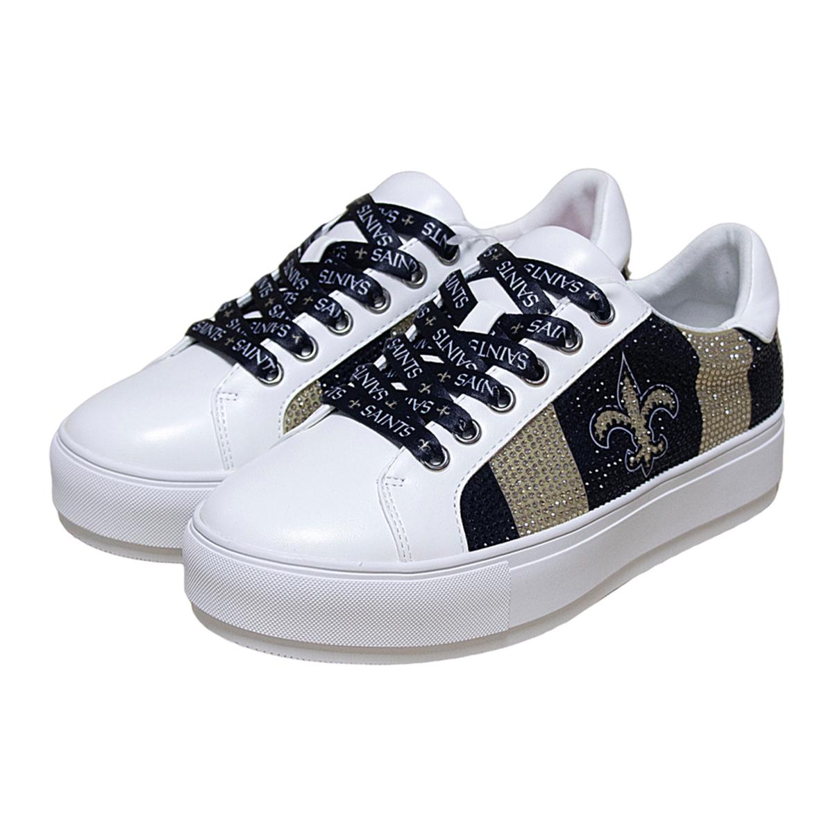Officially Licensed NFL Lace-Up Sparkle Sneaker by Cuce Shoes - Saints ...