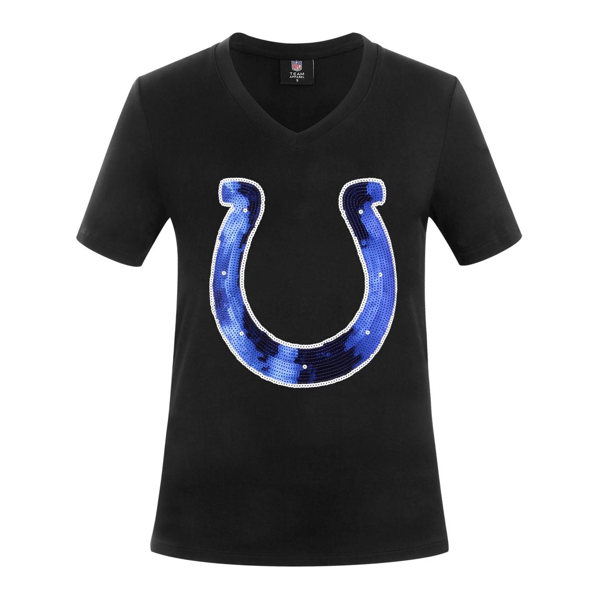 Officially Licensed NFL Women's Sequin Logo Tee from Fabgating by Cucé - Colts | HSN