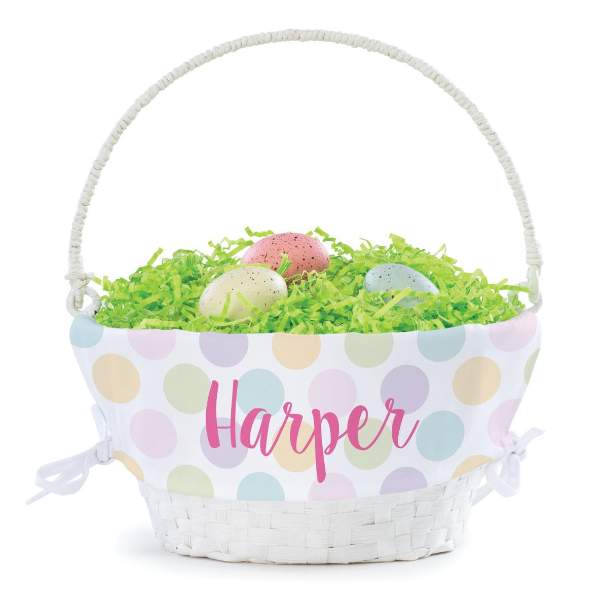 Polka Dots For Her Personalized Easter Basket - 20878038 | HSN