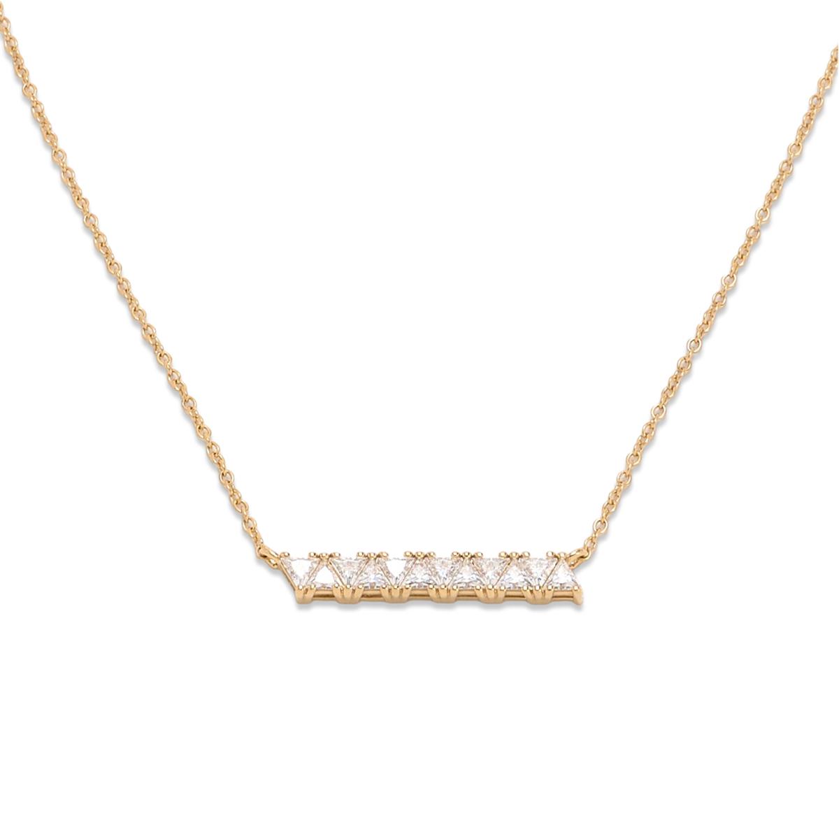 Radiance by Absolute™ 1.70ctw Trilliant Cut Bar Drop Necklace | HSN
