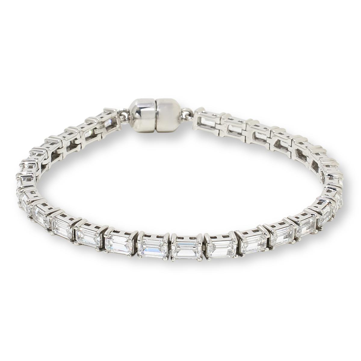 Radiance by Absolute™ Emerald Cut Magic Magnet Clasp Line Bracelet | HSN