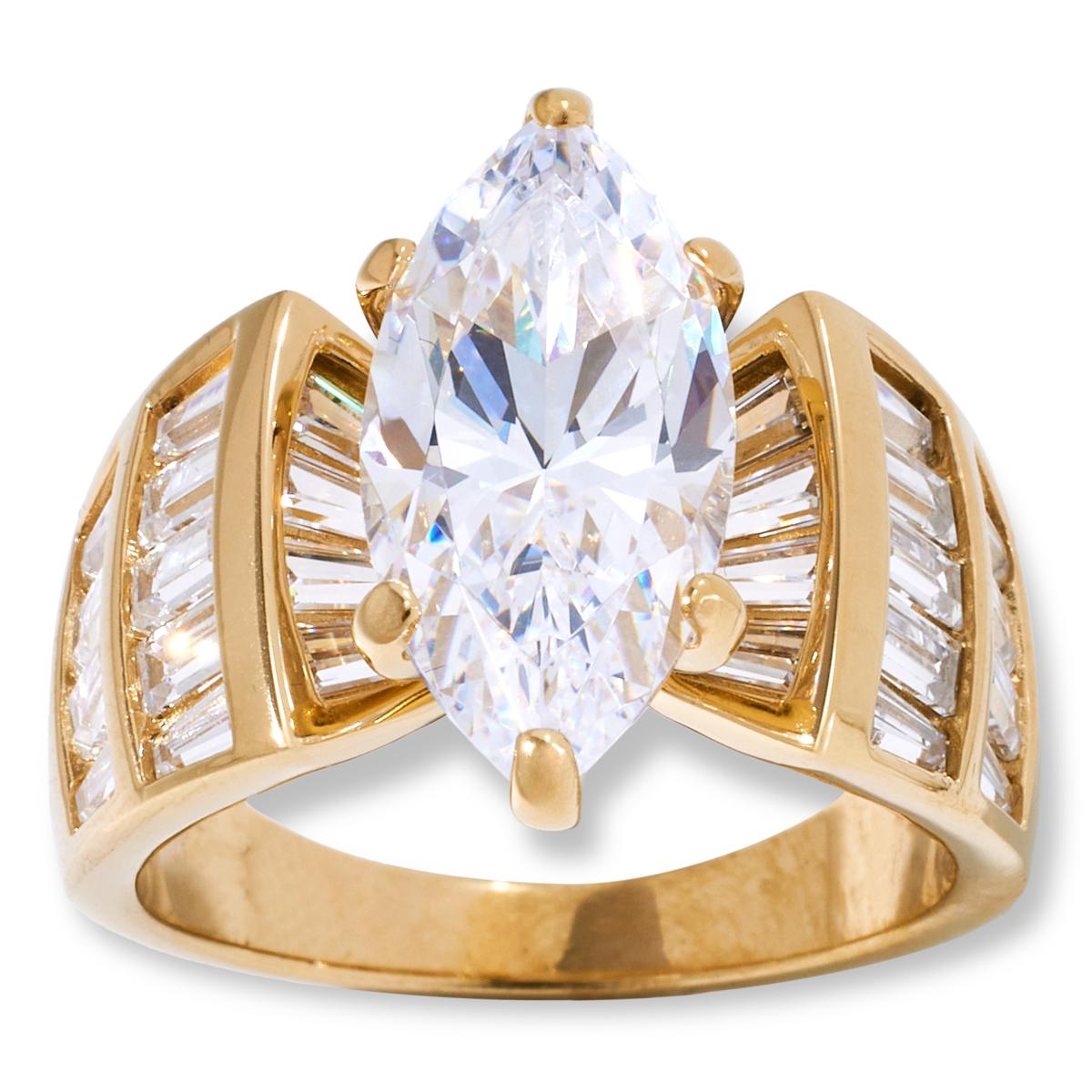 Radiance by Absolute™ Gold-Plated Solitaire Ring - 23370360 | HSN