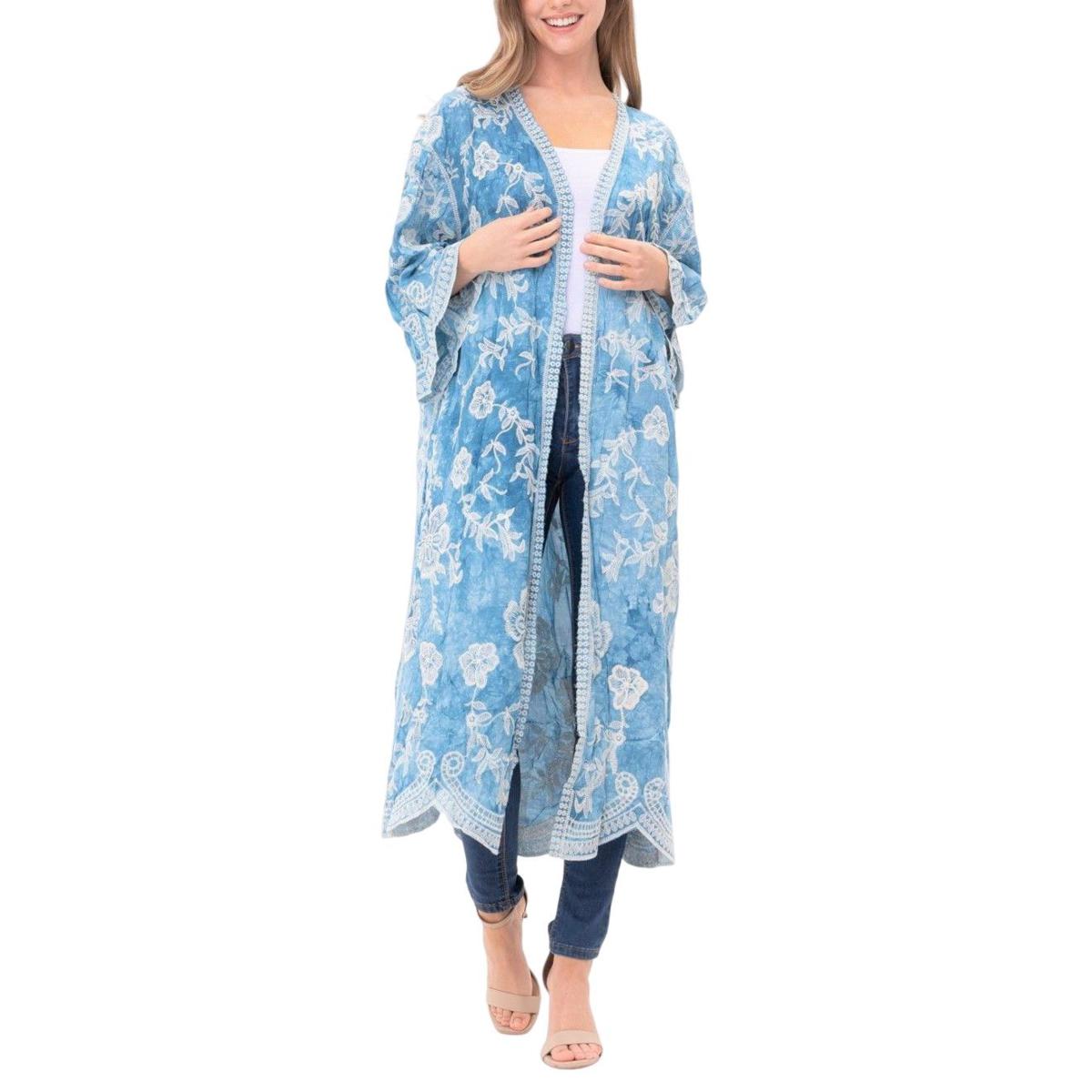 Raj Emery Embroidered Duster | HSN