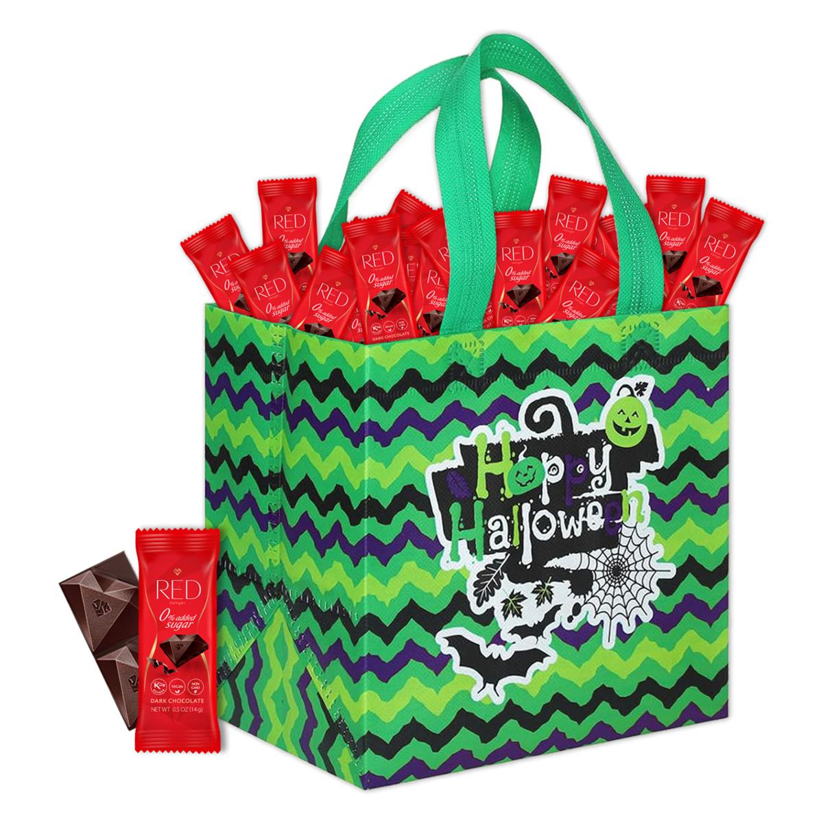 RED Chocolate 100ct Dark Chocolate Bars with Halloween Bag | HSN