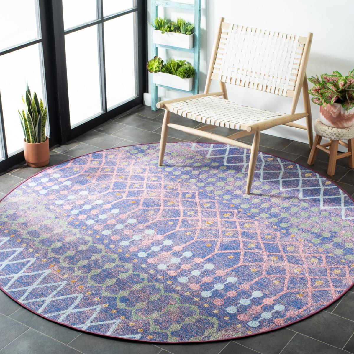 Safavieh Summer Leo 6'-7" X 6'-7" Round Rug - 9942201 | HSN