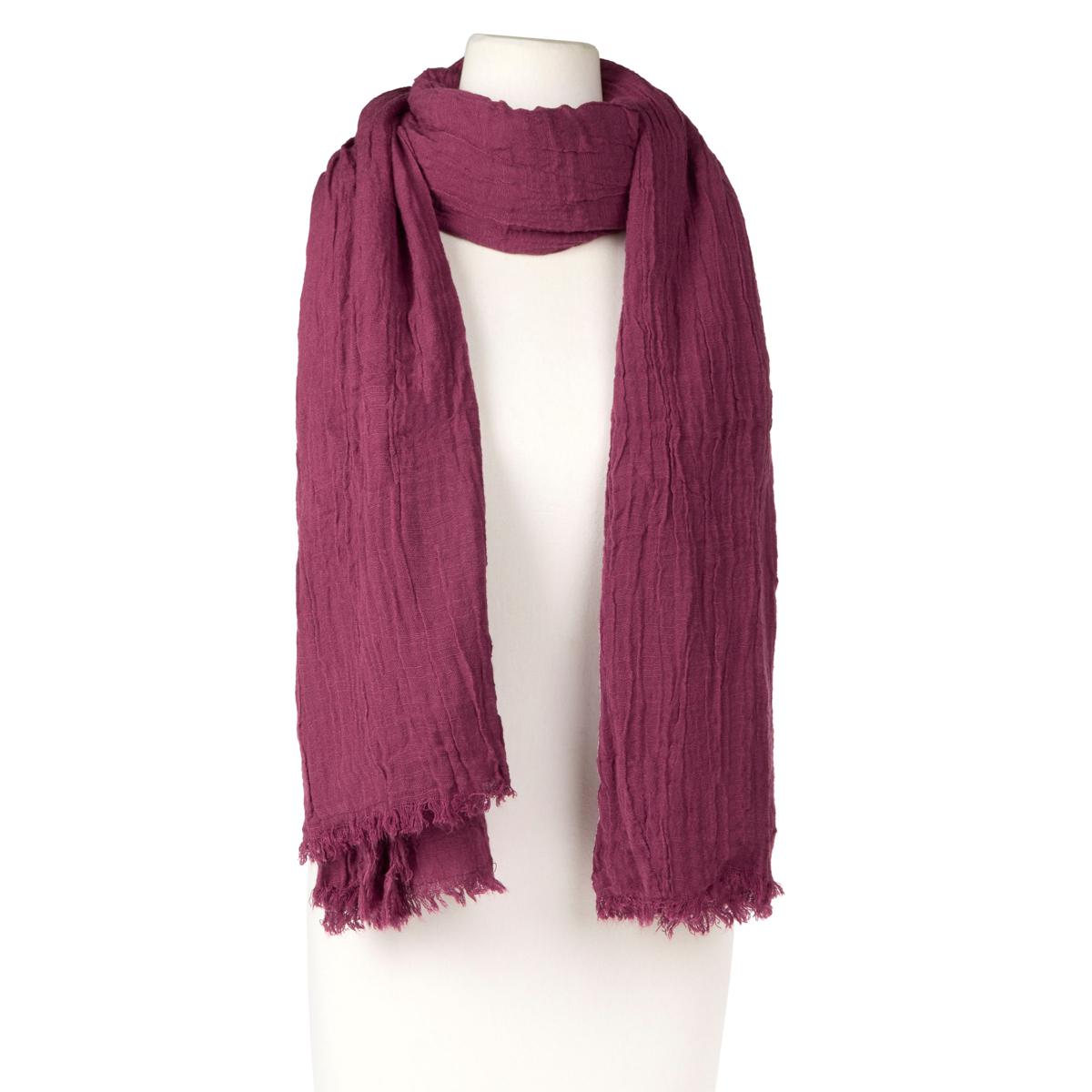 Samantha Brown To-Go Frayed Edge Convertible Scarf Blanket - 23356927 | HSN