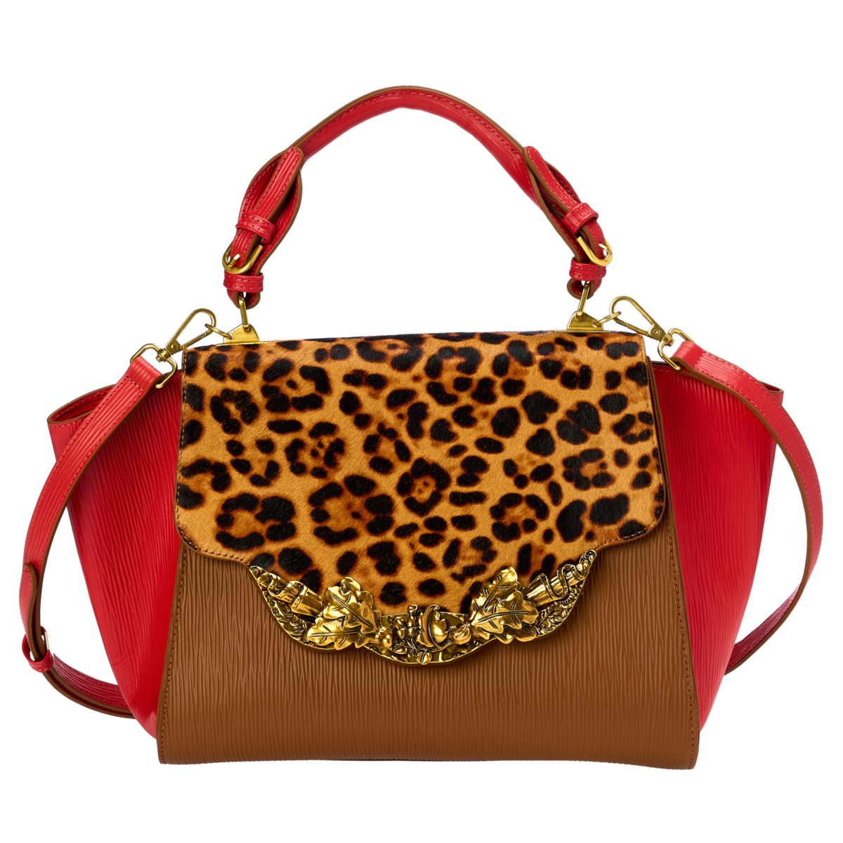 Sharif Legacy Haircalf and Epi Leather Engraved Leaf Satchel - 23380715 ...