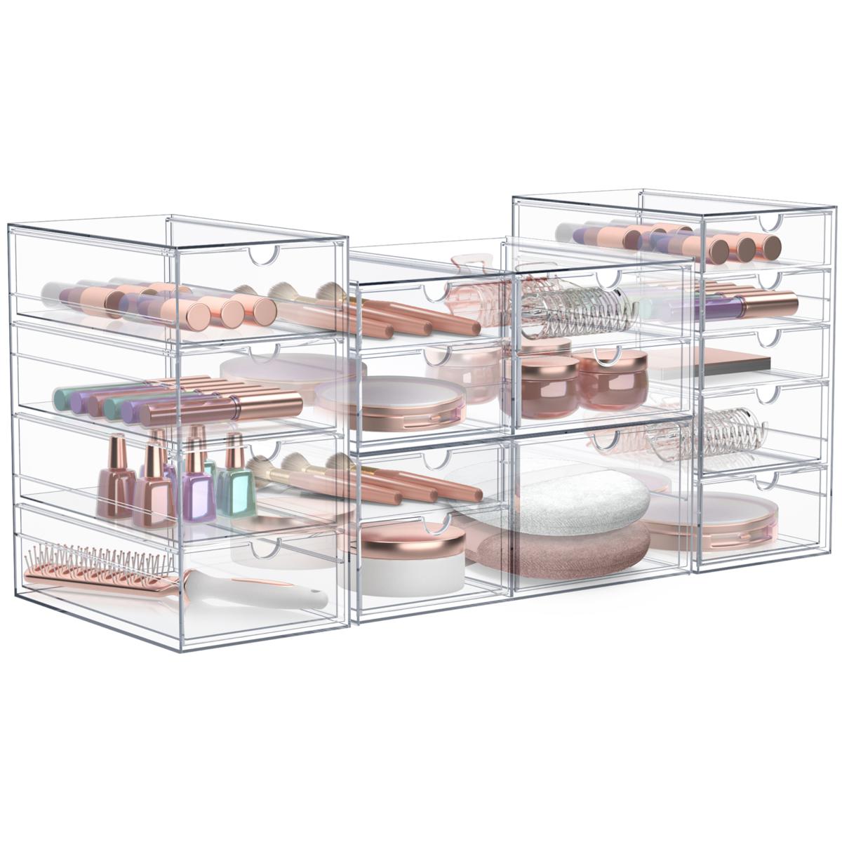 Sorbus 4-pk Makeup Organizer With 16 Drawers | HSN