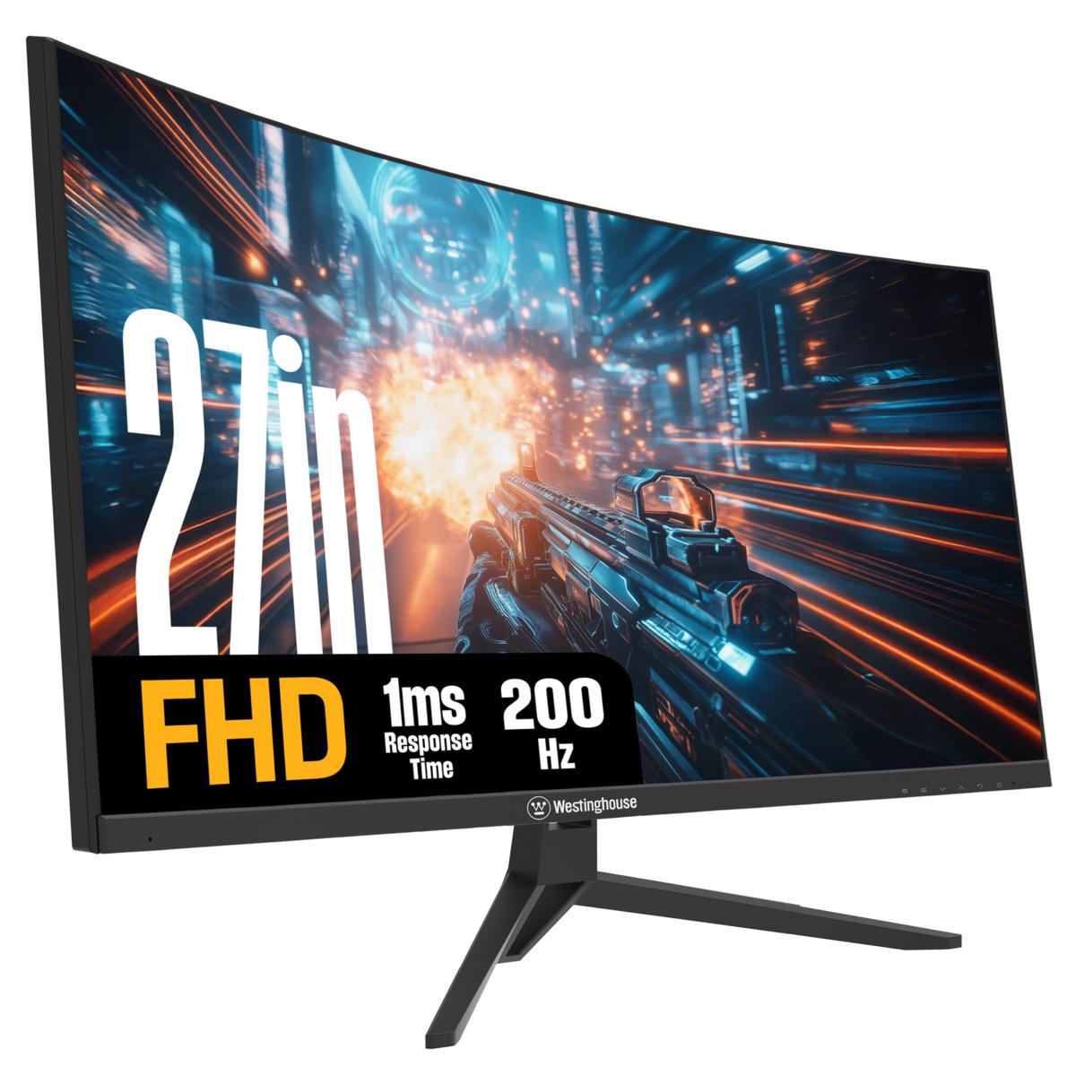 Westinghouse 27" Curved Gaming Monitor FHD 200Hz | HSN
