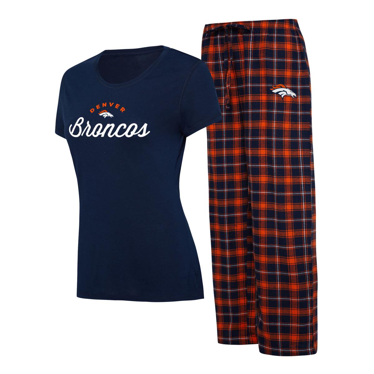 Women's Concepts Sport Navy/Orange Denver Broncos Arctic T-Shirt ...